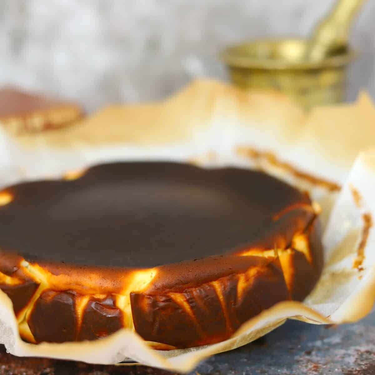 Keto Basque Burnt Cheesecake - Dessert