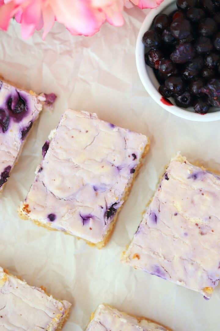 Keto Cheesecake Bars with Blueberries - I Hacked Diabetes