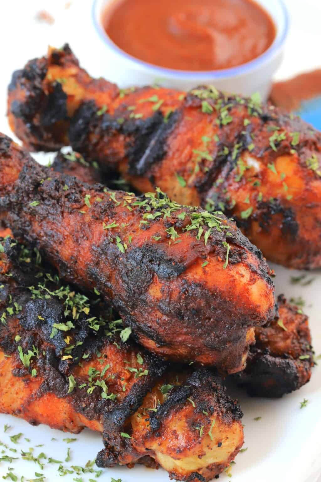 BBQ Bacon Wrapped Chicken Legs (LowCarb) - I Hacked Diabetes