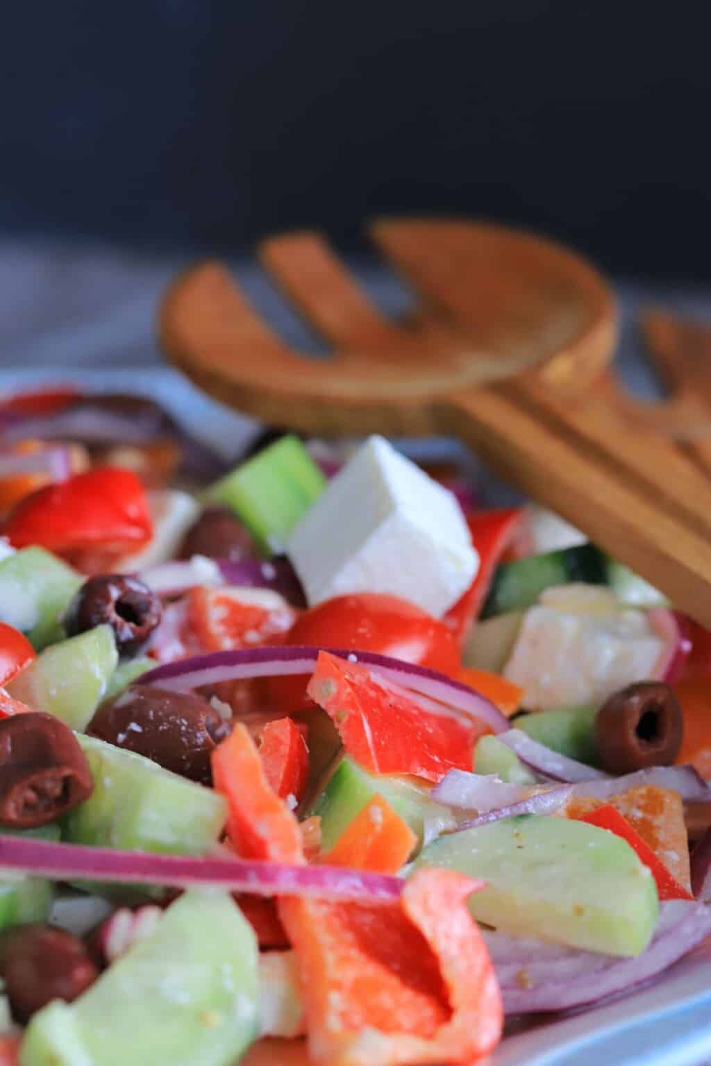 Creamy Keto Greek Salad - I Hacked Diabetes