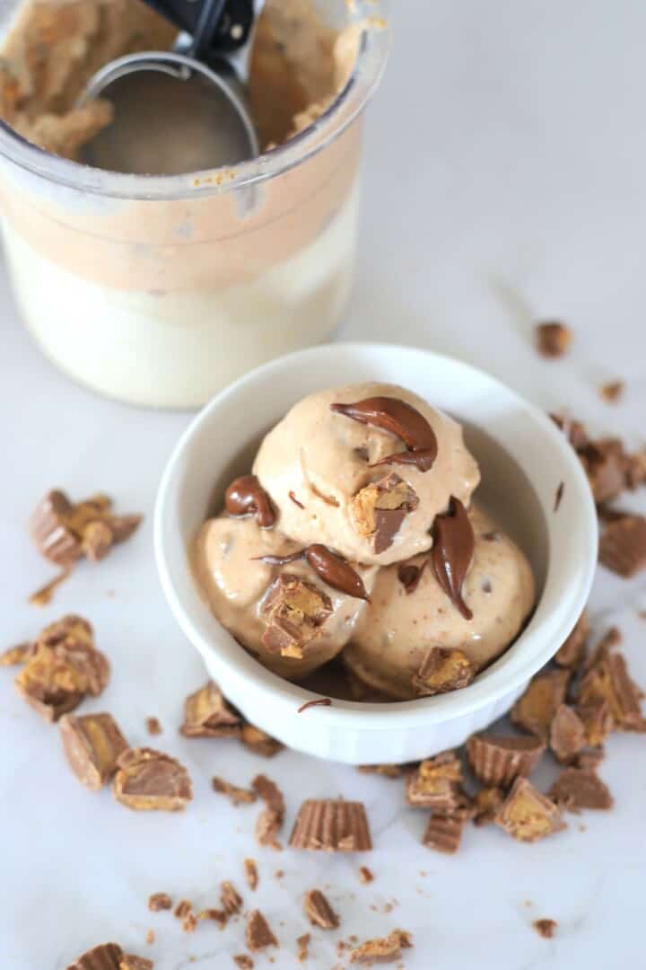 Ninja Creami Moose Tracks Ice Cream (Sugar Free)