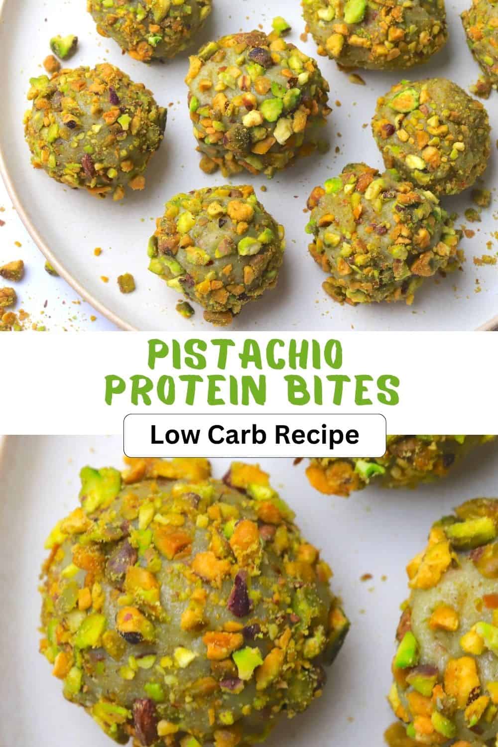 No Bake Pistachio Protein Balls - I Hacked Diabetes