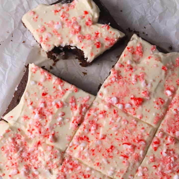 Low Carb Candy Cane Chocolate Cake Squares - I Hacked Diabetes