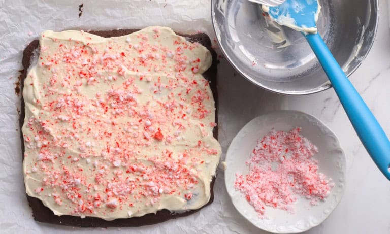 Low Carb Candy Cane Chocolate Cake Squares - I Hacked Diabetes