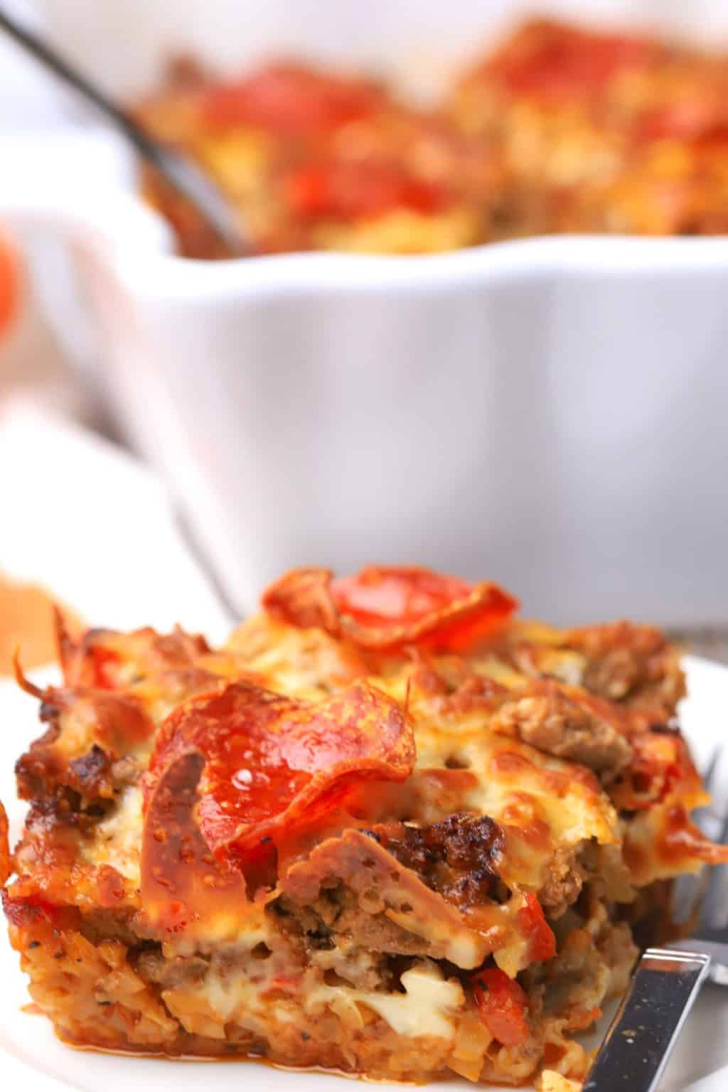 Low Carb Pizza Casserole (Diabetic Friendly) - I Hacked Diabetes