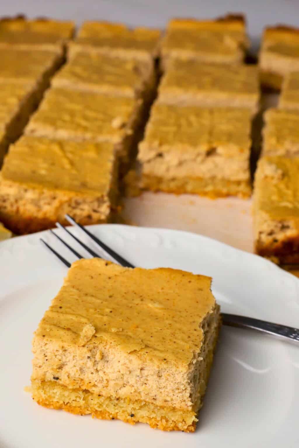 Low Carb Gingerbread Cheesecake Bars - I Hacked Diabetes